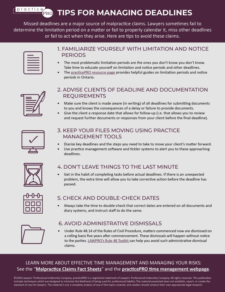 Tips for Managing Deadlines – practicePRO